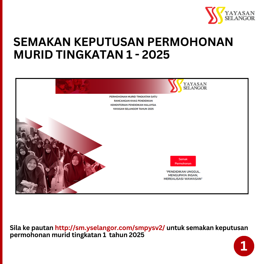 Langkah-langkah Semakan Permohonan RKPYS – Yayasan Selangor